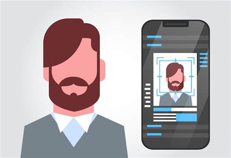 Premium Vector Biometric Scanning System Of Control Protection Smart