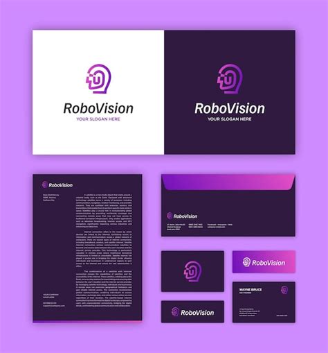 로고와 브랜드 아이덴티티 템플릿 모 ⁇ 프리미엄 벡터