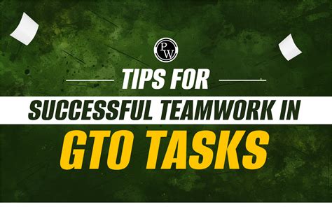 Tips For Successful Teamwork In GTO Tasks Of SSB