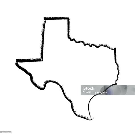 Texas Hand Drawn Map Sketch Stock Illustration Download Image Now
