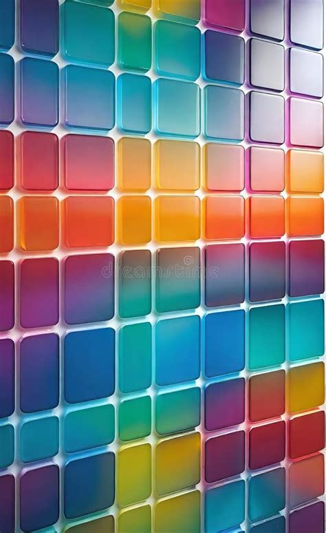Acrylic Gradient Panels With Rounded Corners On The Wall Color Scheme