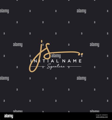 Js Signature Logo Template Vector Stock Vector Image And Art Alamy