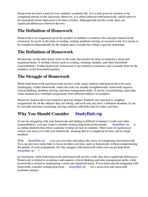 Difference Between Homework And Housework Pdf Homework Learning Difference Between Homework And Housework Pdf Homework Learning