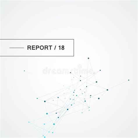 Vector Molecule Background And Blue Connection Dots And Lines Stock