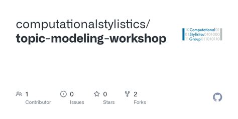 Github Computationalstylisticstopic Modeling Workshop