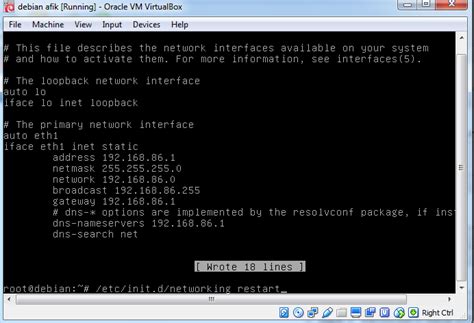 Setting Interfaces Debian 7