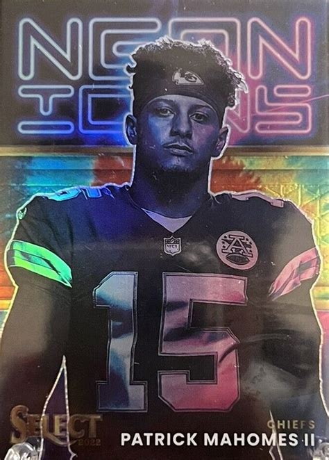 Patrick Mahomes Ii 2022 Select Ni 3 Neon Icons Tie Dye 25 Price