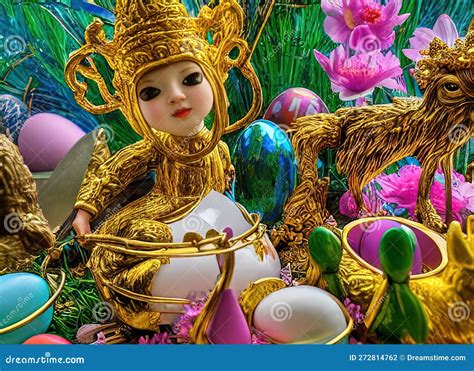 Easter Holiday Scene in Thu Dau Mot Bình D ng Vietnam Stock Illustration Illustration of