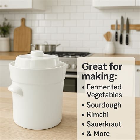 3l Ceramic Fermentation Crock Cultures For Health