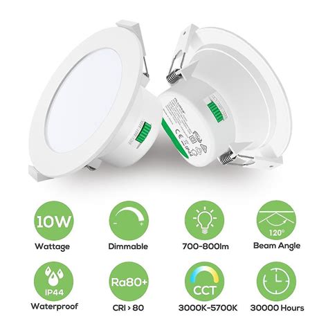 Led Dimable Tri Color Infälld Downlight Taklampa Spotlight 6x Fruugo Se