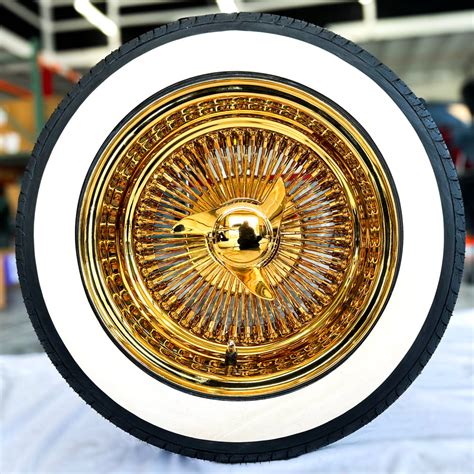 14” Gold Wire Wheels 72 And 100 Spoke Rims Ninja Tire