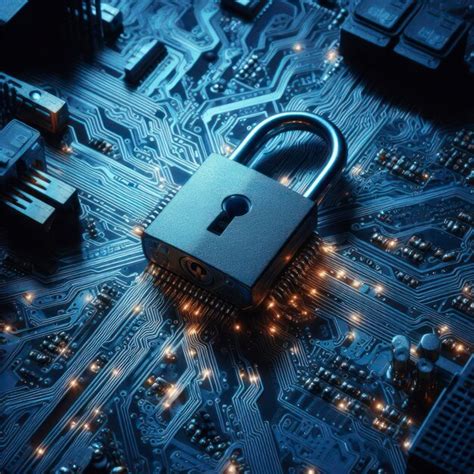 Premium Ai Image Cybersecurity Concept Padlock Circuit Board Data Center Ai Generative