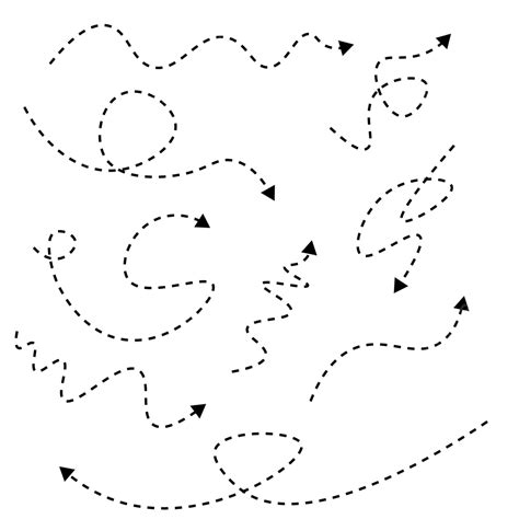 9 Arrows Dashed Line Arrows Drawing Arrows Sketch Arrow PNG And