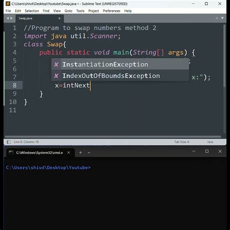 Java Program For Swapping Two Numbers Swapping Using Third Variable Z
