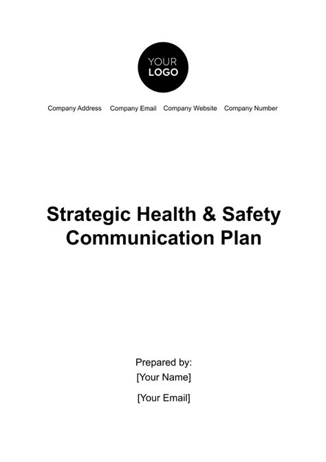 Free Strategic Health And Safety Communication Plan Template To Edit Online