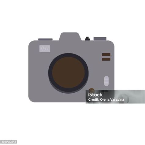 사진 카메라 간단한 플랫 스타일 벡터 트렌디 한 일러스트 액세서리 항해 여행 인사말 카드 초대장 여름 휴가 디자인클립아트 갇힌에 대한 스톡 벡터 아트 및 기타 이미지