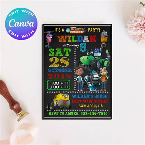 Rusty Rivets Invitation Rusty Rivets Birthday Invitation R Inspire Uplift