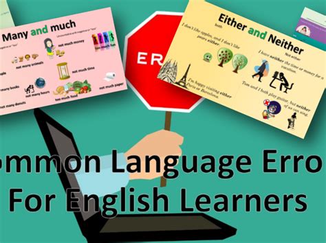 Common English Language Errors For English Learners Teaching Resources