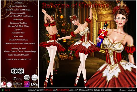 Second Life Marketplace Lamu Fashion Outfit Ballerina Of Christmas