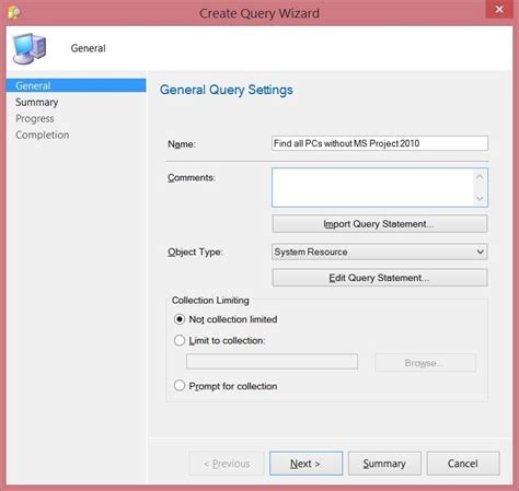 Creating A Subselect Query For WQL Recast Software