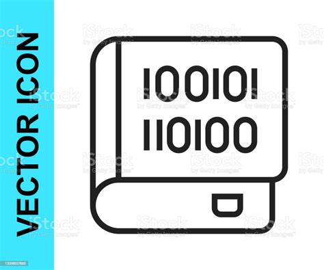 black line books about programming icon isolated on white background programming language