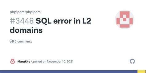 sql error in l2 domains · issue 3448 · phpipam phpipam · github
