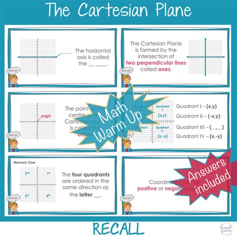 Cartesian Plane Coordinate System Ordered Pairs Year 5 6 Math Rapid Recall Routine Warm Up