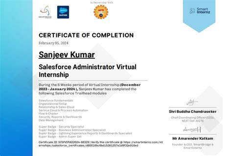 Sanjeev Kumar On Linkedin Salesforce Administratorinternship
