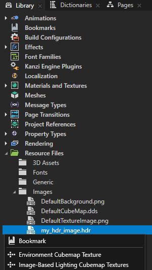 Using Image Based Lighting Cubemap Textures Kanzi Framework 395