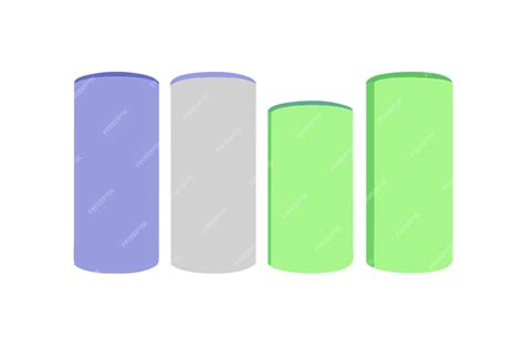 premium vector a row of vertical bar charts icon colored shapes