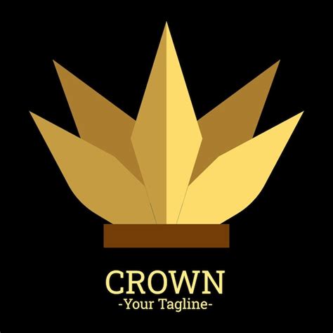 럭셔리 왕관 로고 무료 벡터 프리미엄 벡터
