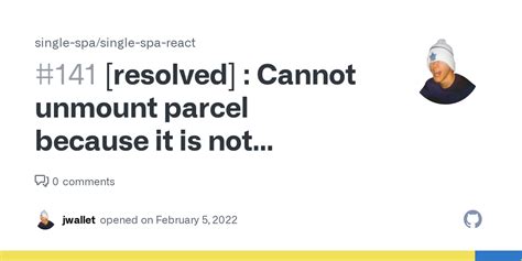 Resolved Cannot Unmount Parcel Because It Is Not Mounted · Issue