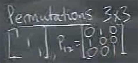 Sonny不讀不行 Linear Algebra筆記6 Permutation And Transpose