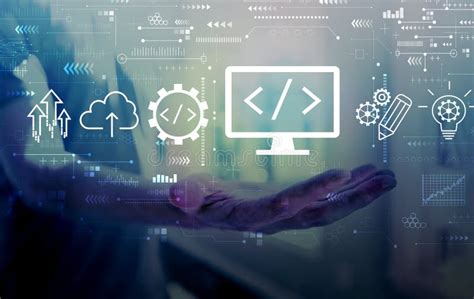 Web Development Concept With Young Man Stock Image Image Of Code Businessman 189371125