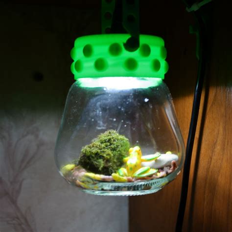 Подвесной мини флорариум из банки с Usb подсветкой 3d модель формата Stl для печати на 3д