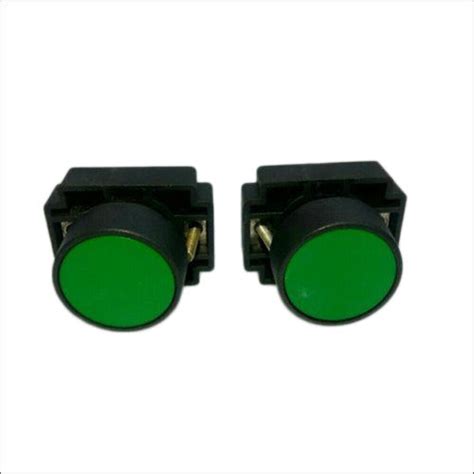 Jvs Make Green Push Button Plastic Standard Size Green Color Rated Voltage 230v Max