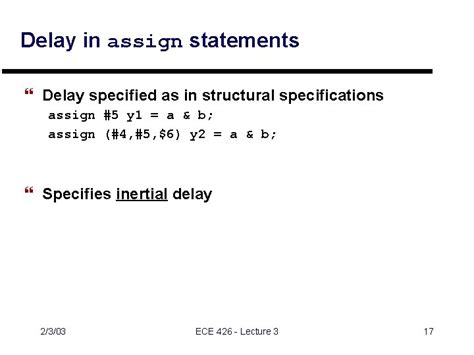 Ece 426 Vlsi System Design Lecture 3 Verilog
