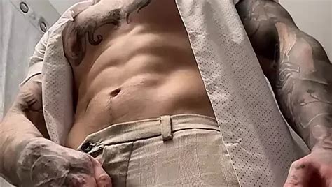 Jakipz In A Jock Strap Stroking His Massive Cock And Playing With His
