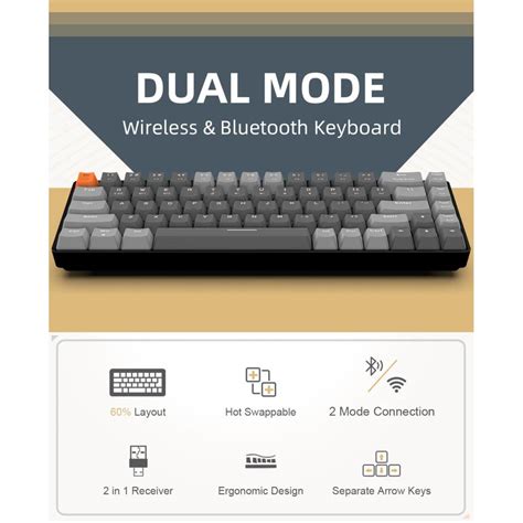 ZIYOULANG K68 Wireless Dual Mode 2 4GHz Bluetooth 5 0 60 Compact