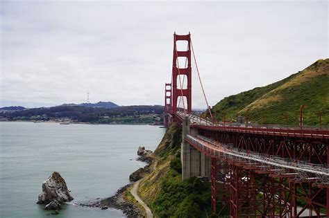 금문교 양안에서 금문교와 샌프란시스코 도심 조망