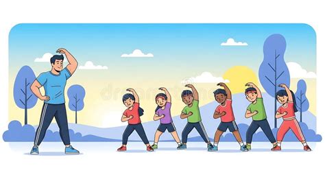 Fitness Class Cartoon