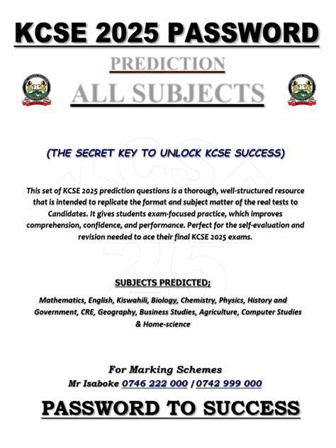 Kcse 2025 Password Prediction Pdf Jesus Ministry Of Jesus