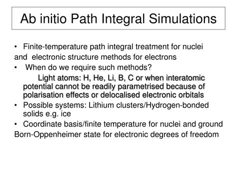 PPT Path Integral Monte Carlo PowerPoint Presentation Free Download ID