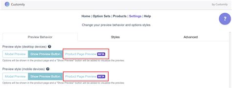 preview styles customily
