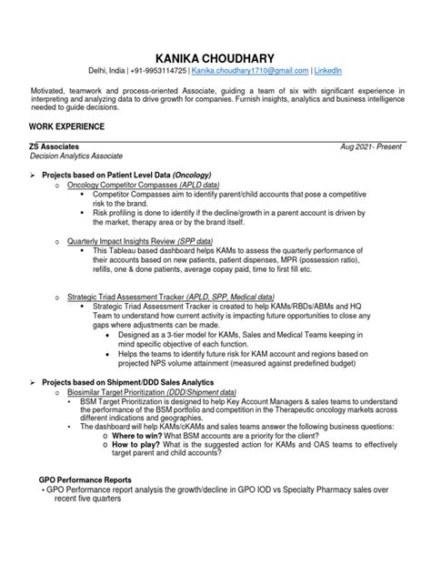 Kanika Choudhary Resume Pdf Analytics Information Technology