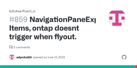 navigationpaneexpander items ontap doesnt trigger when flyout · issue 859 · bdlukaa fluent ui