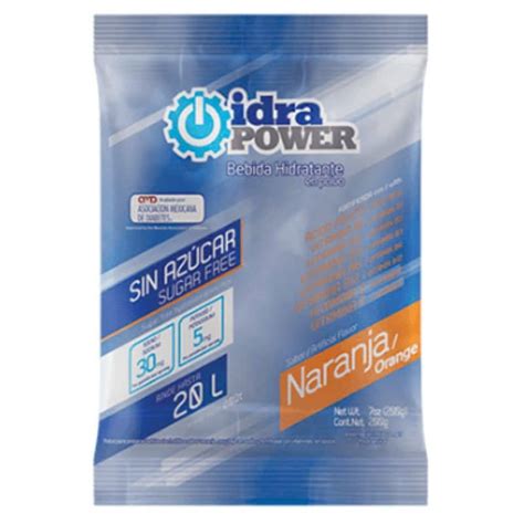 Idrapower 200gr Rinde 20 Lts Sabor Naranja S Azucar Suministros Gonzalez