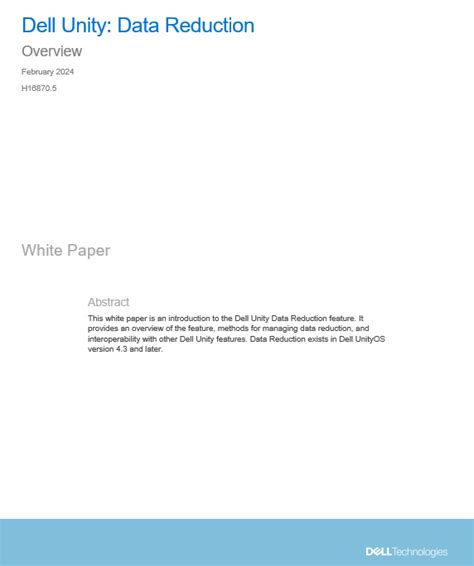 Dell Unity Data Reduction Dell Technologies Info Hub