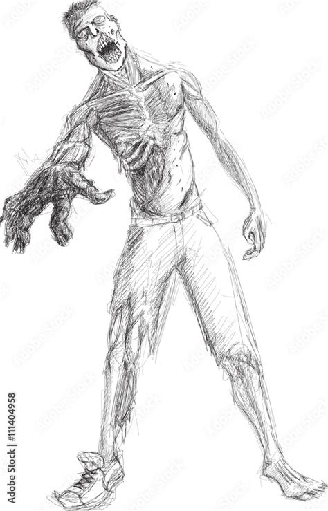 Zombie Sketch Drawing