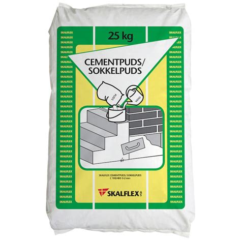 Skalflex® Cement Sokkelpuds 25 Kg Silvan